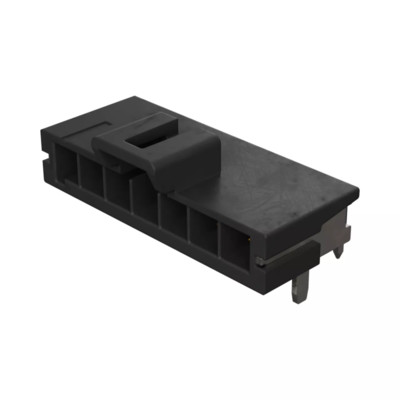 Ultra-Fit Right-Angle Header with Solder Nail, 3.50mm Pitch, Single Row,  7 Circuits, 0.76µm Gold (Au) Plating, Black, Glow-Wire Capable, Tray for sale