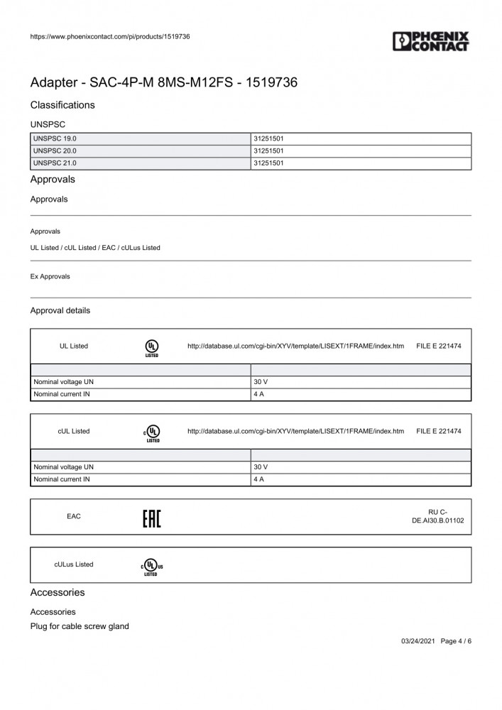 Phoenix Contact 1519736 technical document page 4