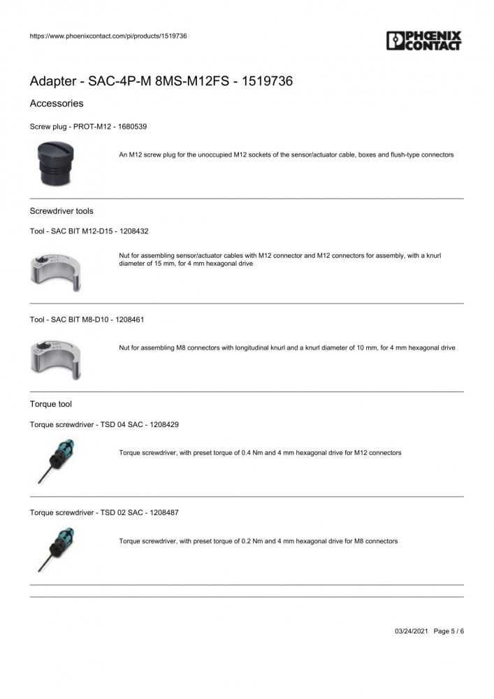 Phoenix Contact 1519736 technical document page 5