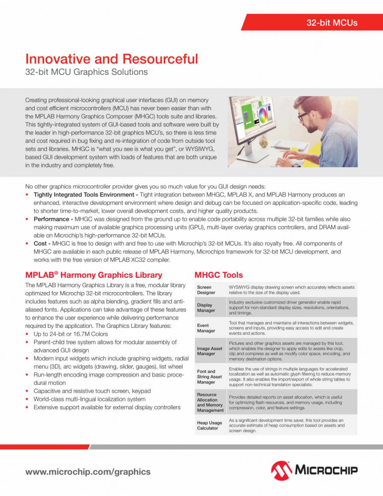 Microchip graphics solutions document, page 1