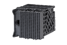 Impact 100 Ohm 6 Pair Right-Angle Orthogonal Daughtercard, Unguided, 10 Columns, 180 Circuits, Plated Through Hole Dimension 0.39mm, Lead-Free