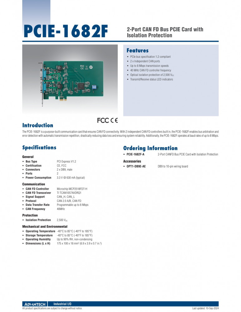 PCIE-1682F product document preview