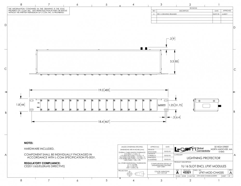 LPXT-MOD-CHASSIS technical document page
