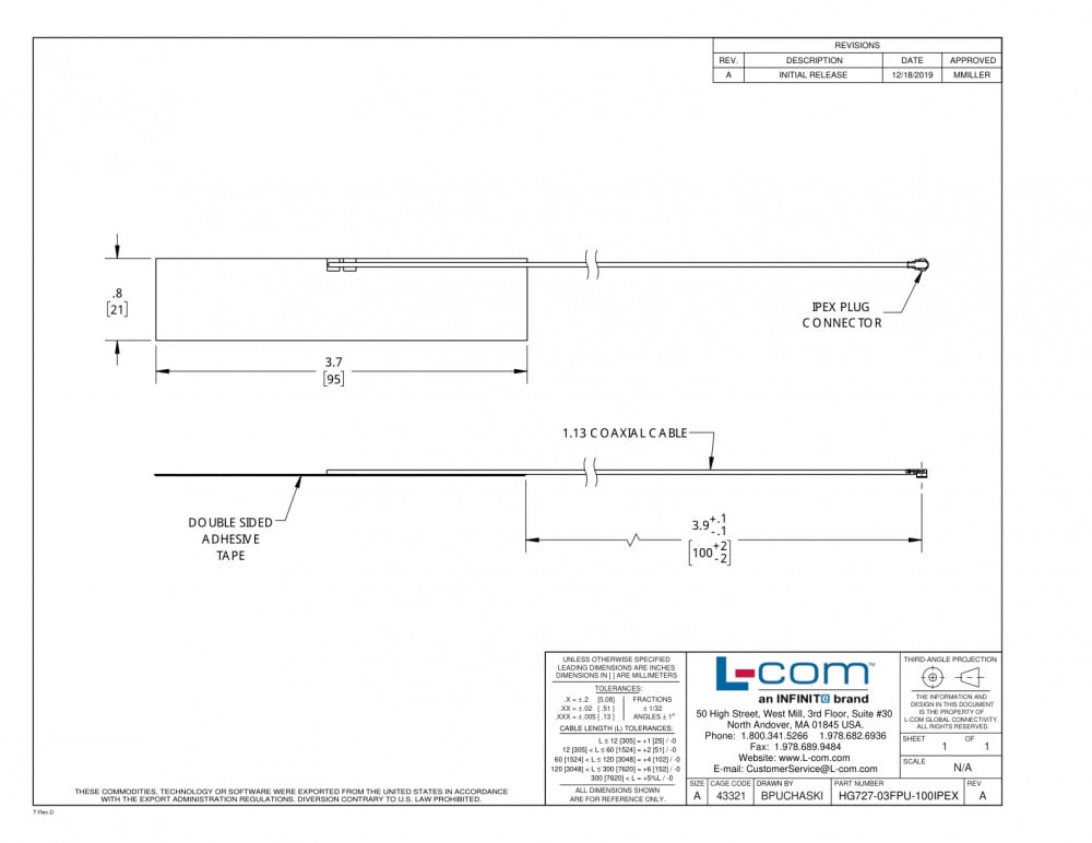 HG727-03FPU-100IPEX technical document page
