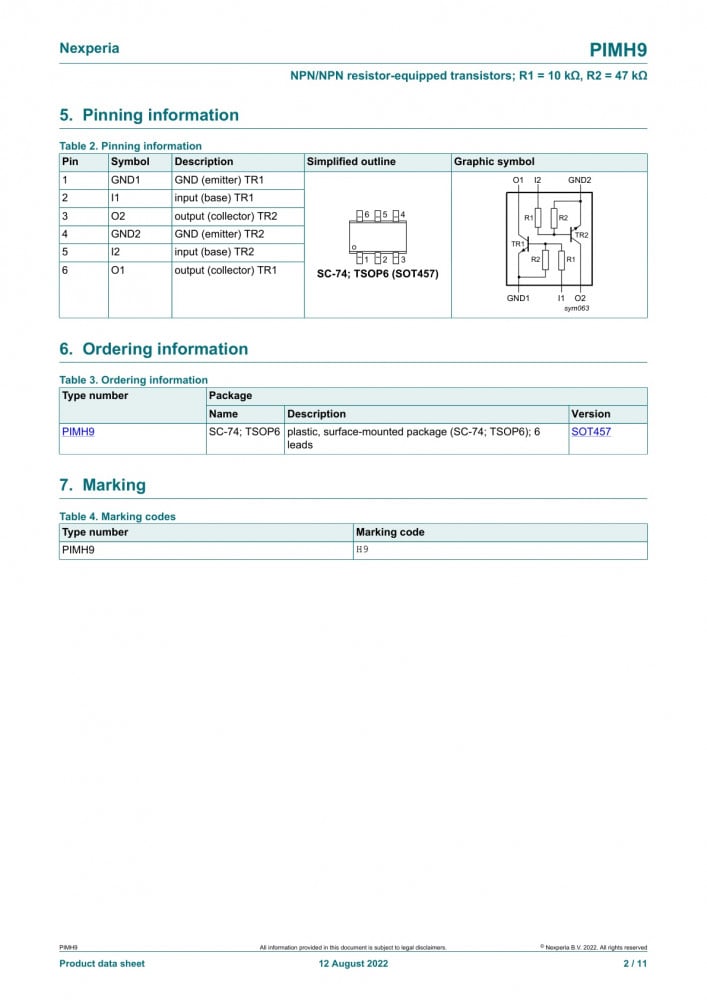 PIMH9 datasheet page 2