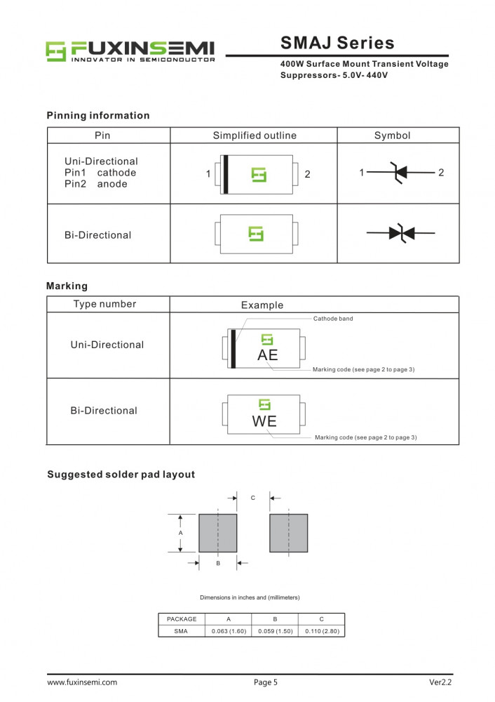 SMAJ18CA datasheet page 5