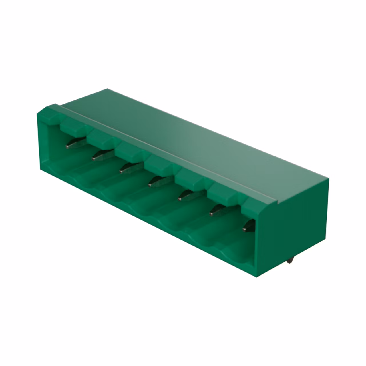 5.08mm Pitch Eurostyle Right-Angle PCB Header, Green Housing, 7 Circuits for sale
