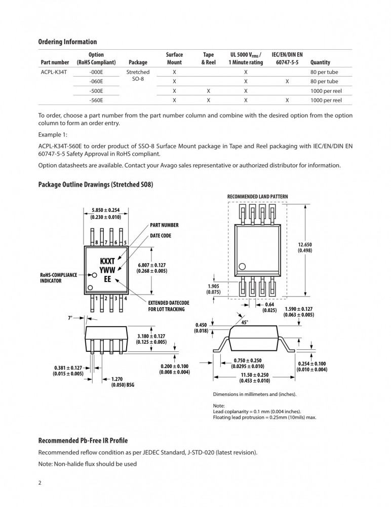 ACPL-K34T-560E datasheet page 2