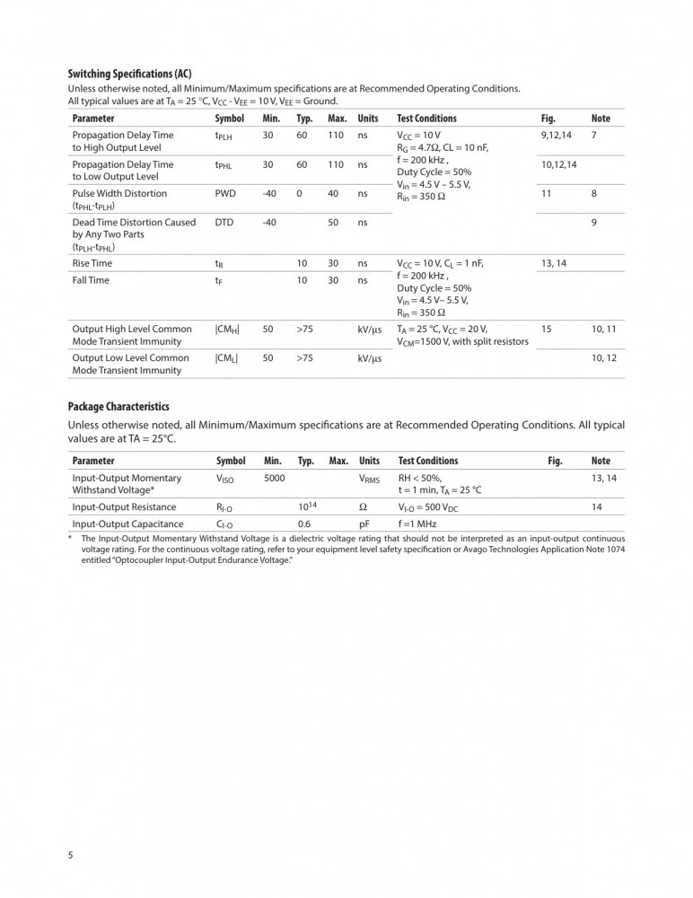 ACPL-K34T-560E datasheet page 5