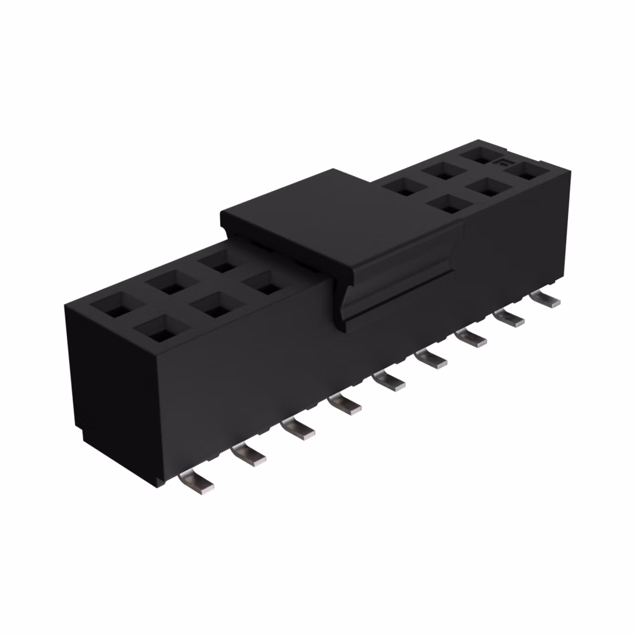 Milli-Grid Receptacle, Surface Mount, Vertical, Top Entry, without Plastic Pegs, with Cap, Tube, 2.50µm Tin (Sn) Plating, 18 Circuits, Lead-Free