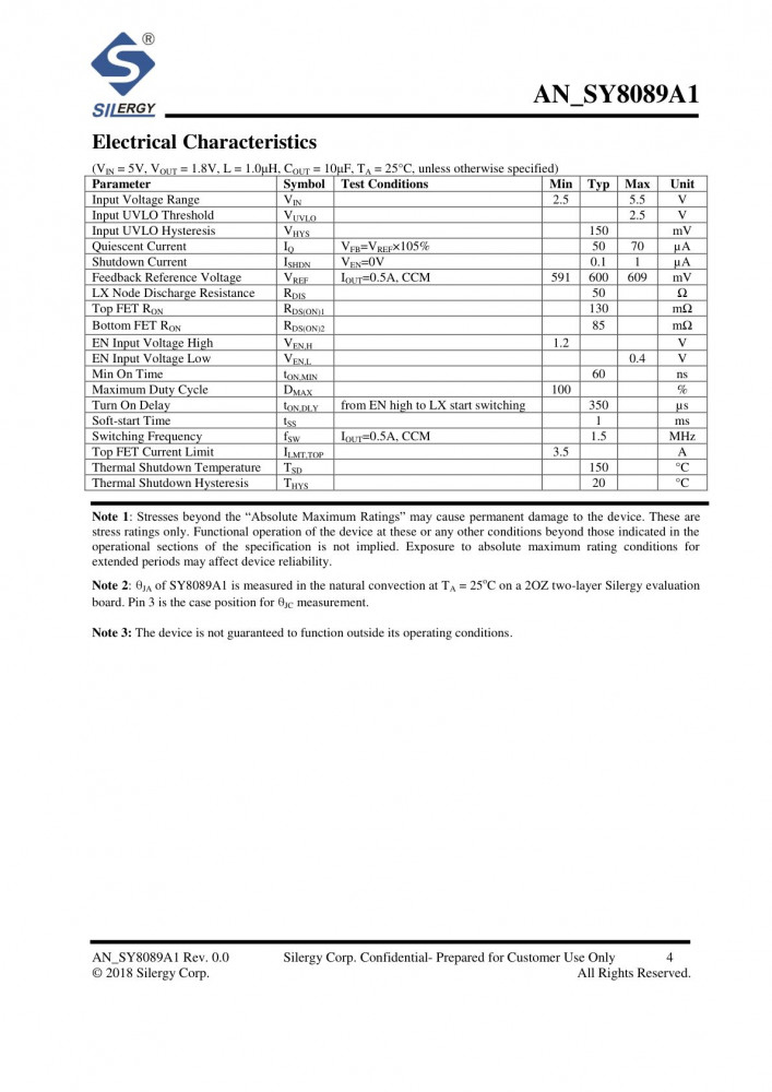 SY8089A1AAC datasheet page 4
