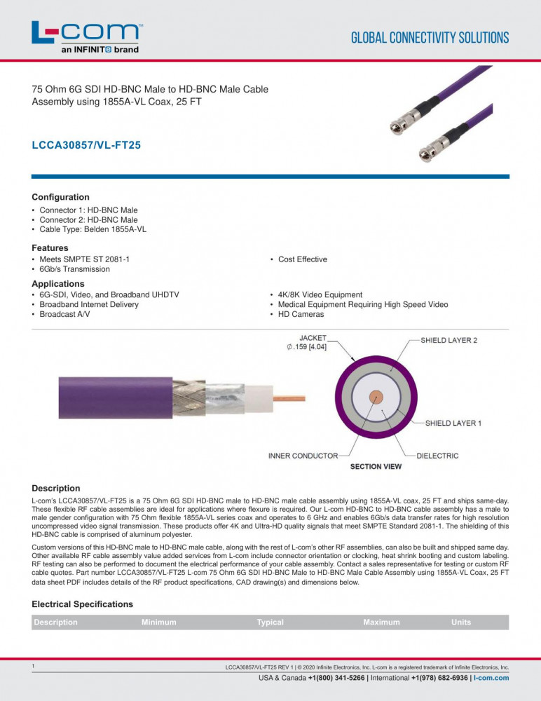 LCCA30857/VL-FT25 datasheet page 1