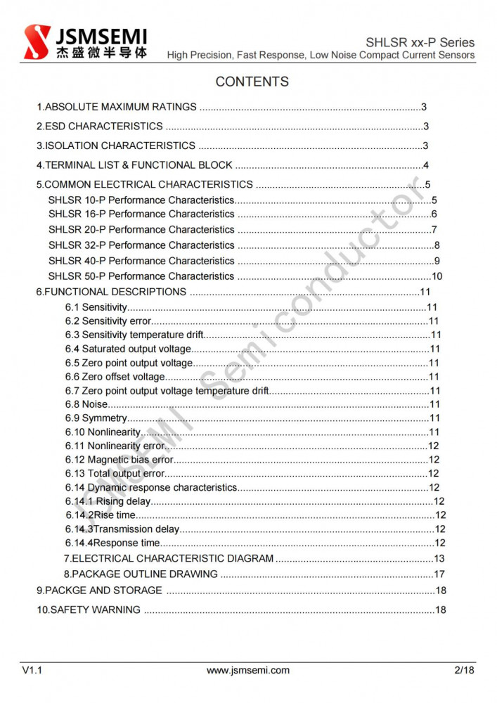 SHLSR10-P datasheet page 2