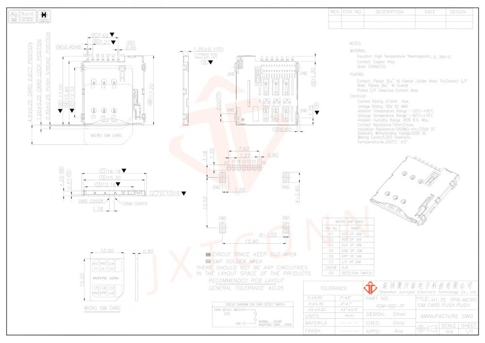 ASIM-002-7P technical drawing page 1