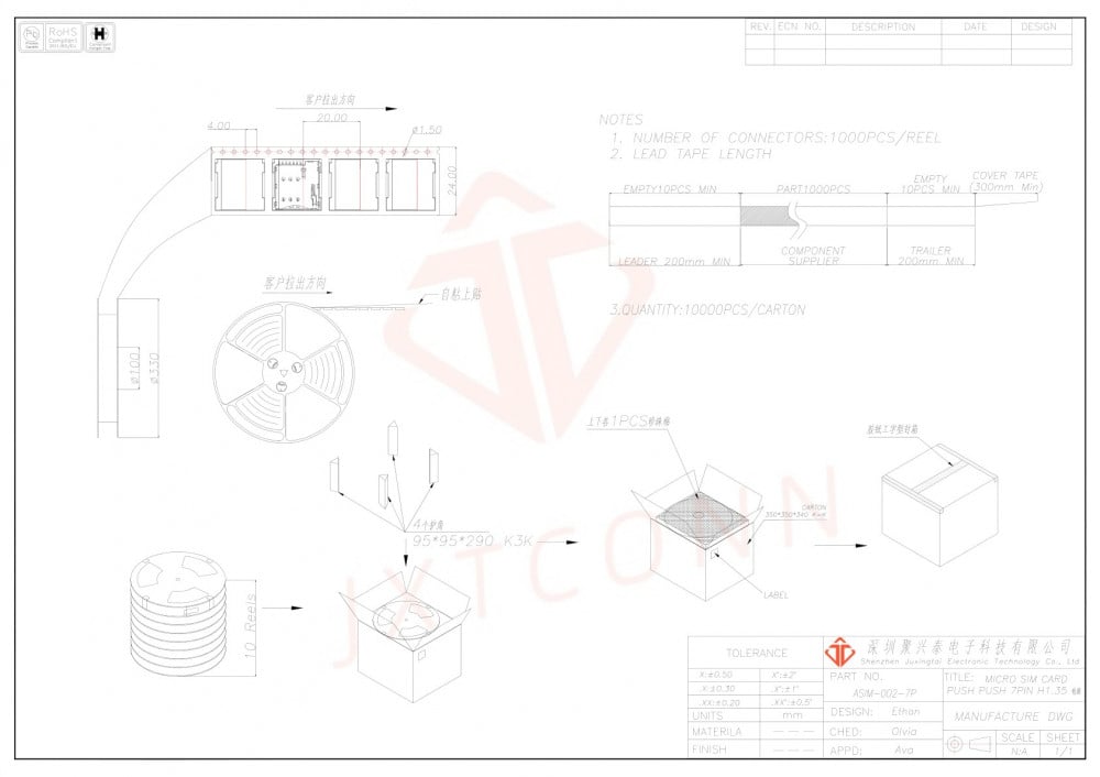 ASIM-002-7P packaging drawing page 2