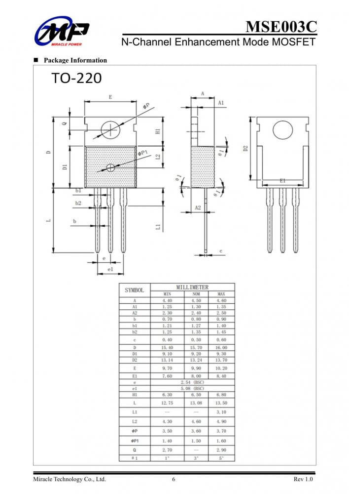 MSE003C datasheet page 6