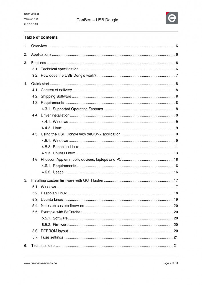 ConBee manual page 2