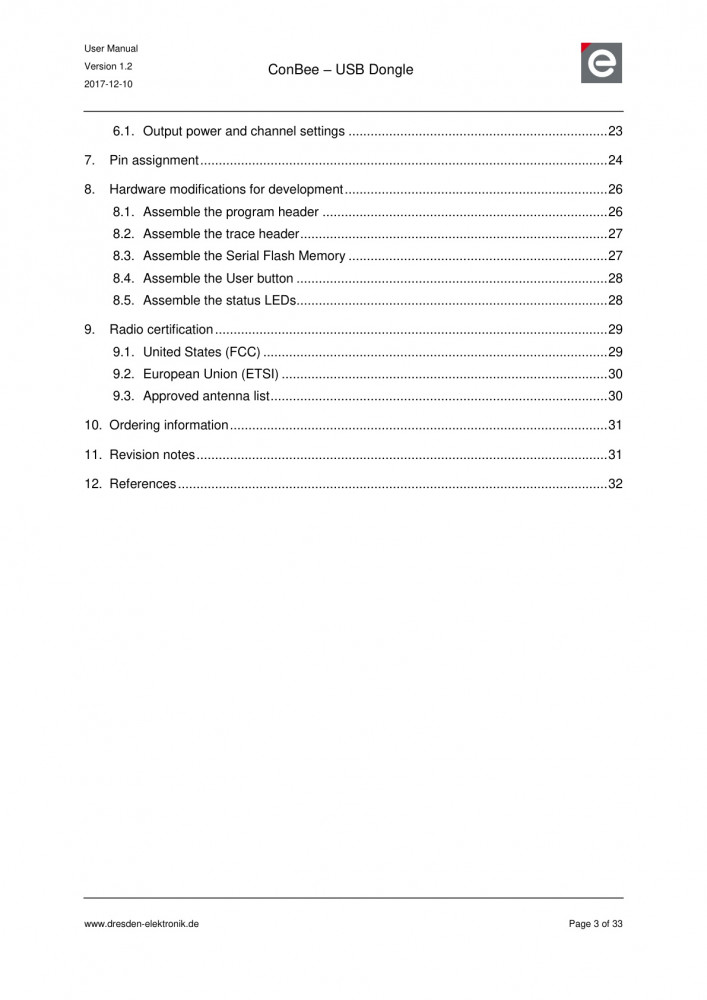ConBee manual page 3