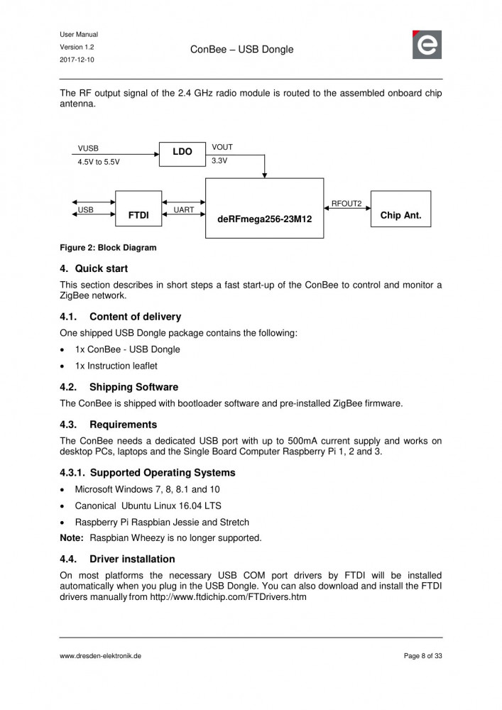 ConBee manual page 8