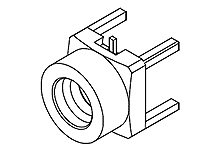 SMP Plug, Straight, Smooth Bore, Catchers Mitt, PCB, Surface Mount, Tray, 50 Ohms