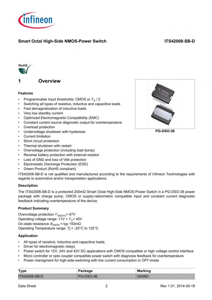 ITS42008SBDAUMA1 datasheet page 2