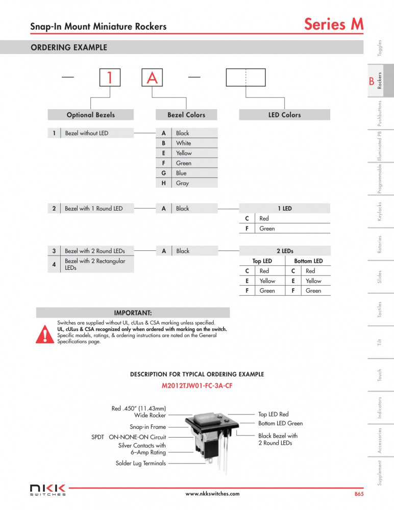 NKK Switches M-series technical document page 4