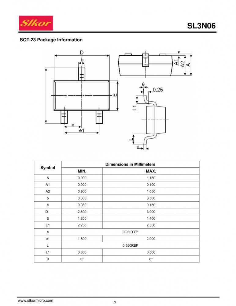 SL3N06 datasheet page 3