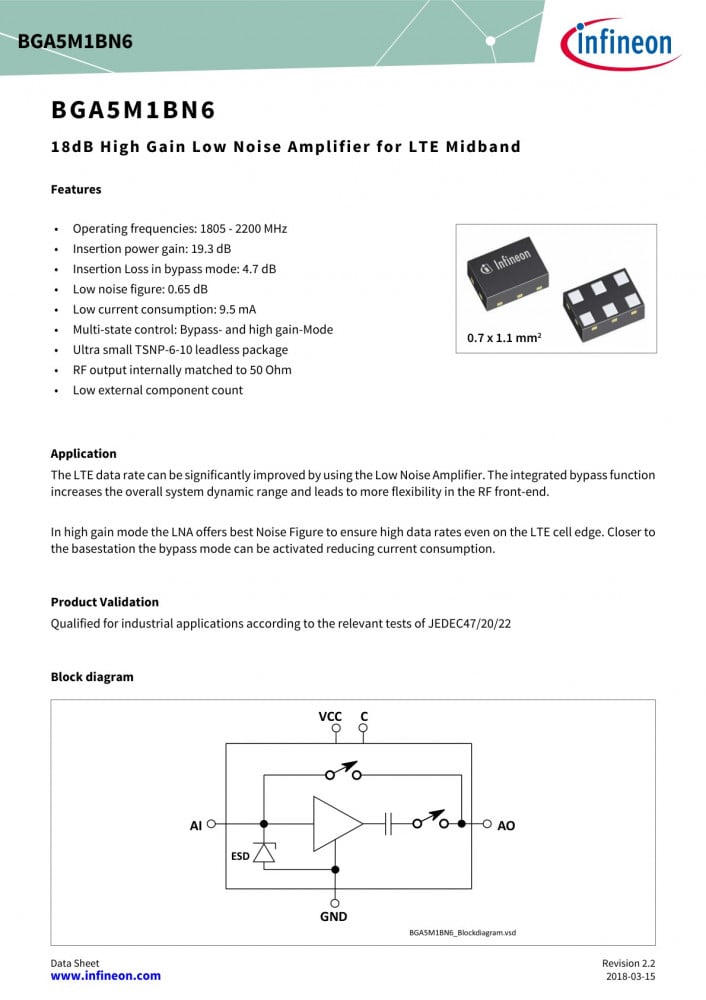 BGA5M1BN6 datasheet page 1