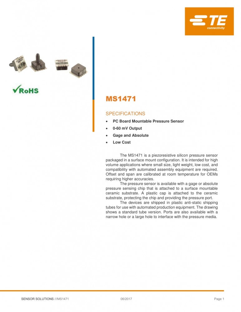 MS1471 datasheet page 1