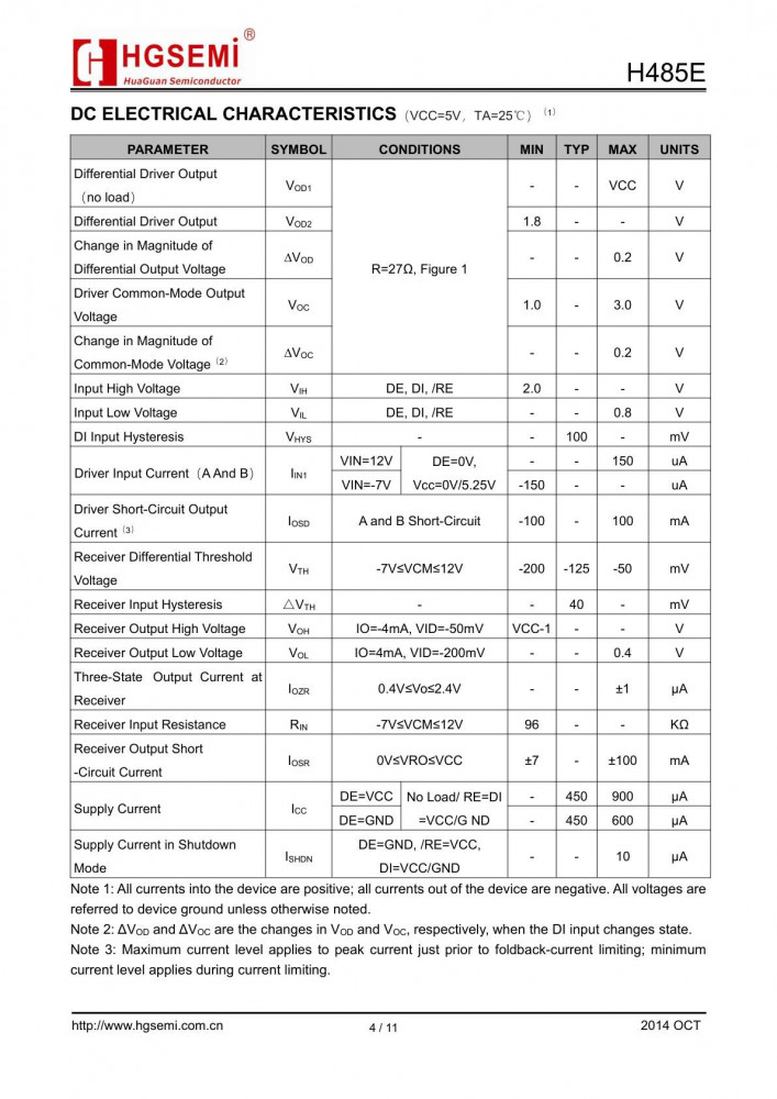 H485E datasheet page 4