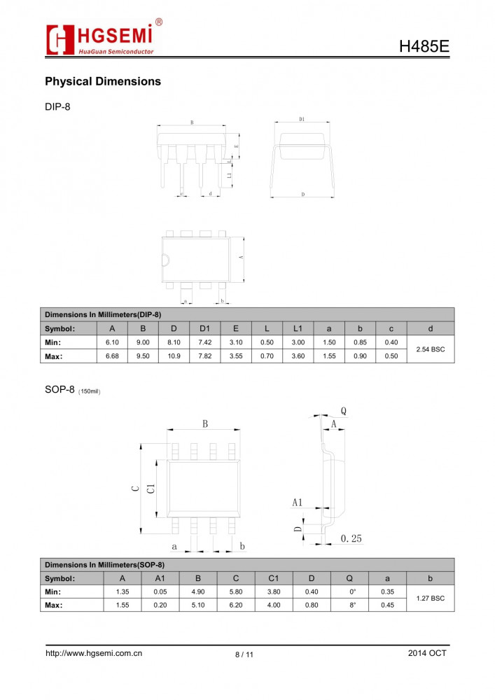 H485E datasheet page 8