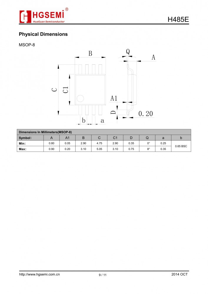 H485E datasheet page 9