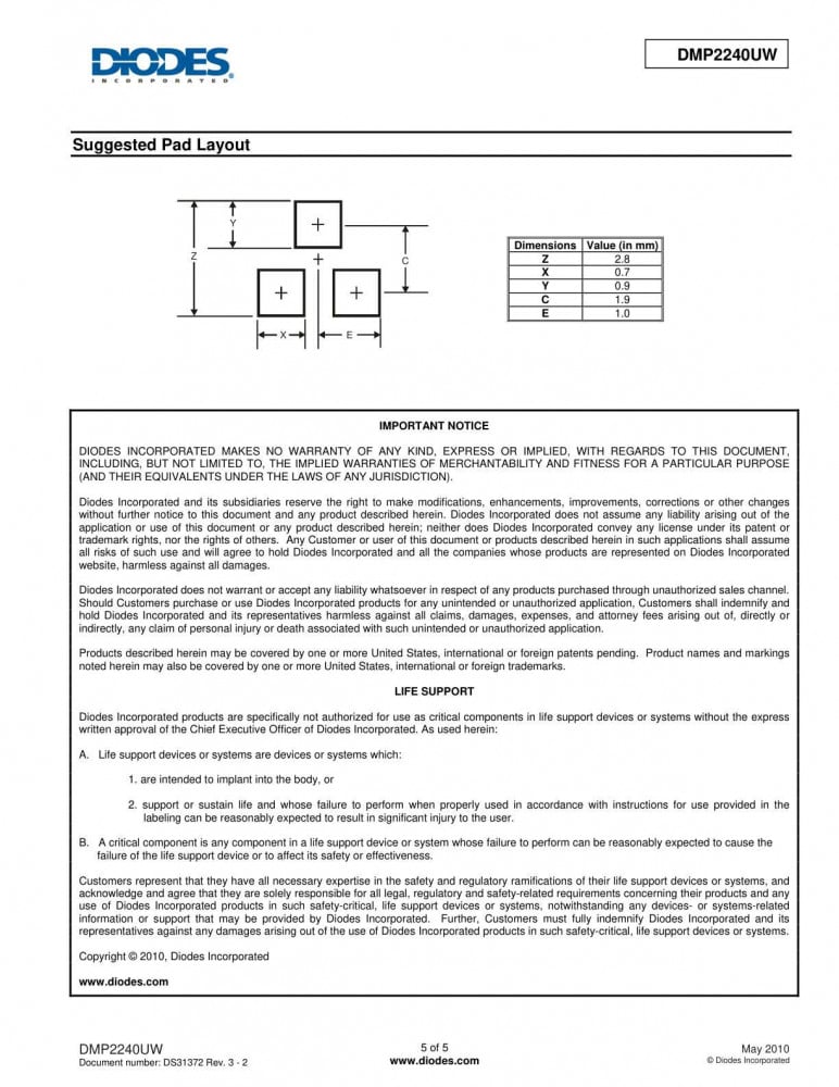 DMP2240UW-7 datasheet page 5