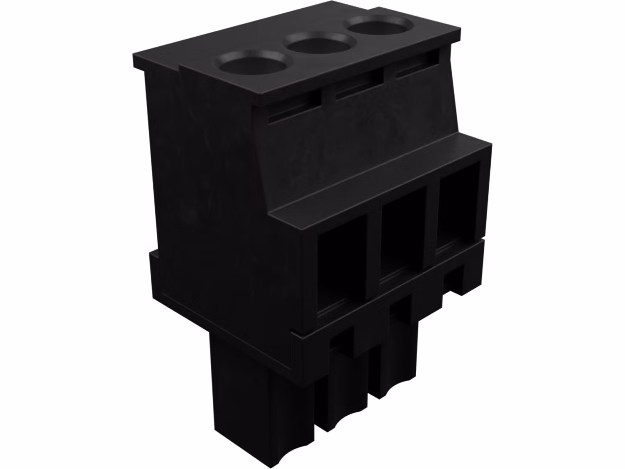 3.81mm Pitch Eurostyle Vertical Plug, with Reverse Imprinting, Rear Wire Entry, Gold (Au) Plated, Black, 3 Circuits for sale