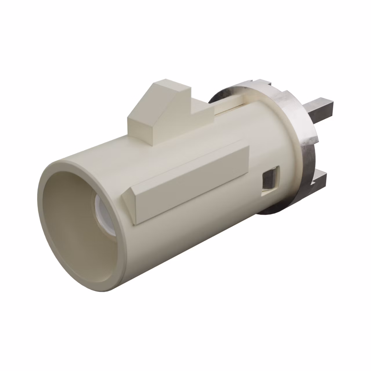 FAKRA Jack, Straight, PCB Receptacle, Through Hole, Keying Code I, Brass Body, Tin (Sn) Plated, Beige, 50 Ohms for sale