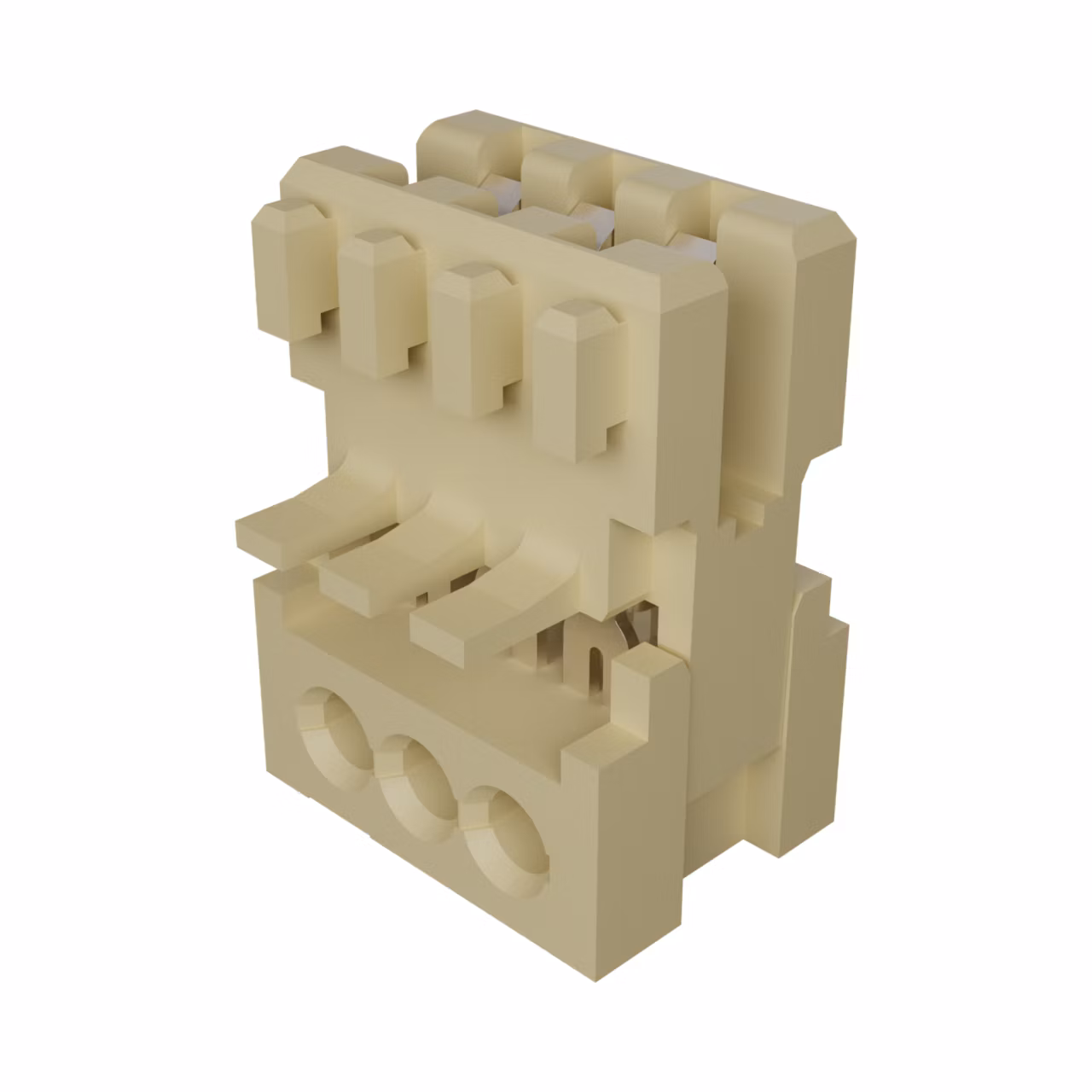 Appli-Mate RAST 2.5 IDT Connector, 2.50mm Pitch, Direct/Indirect, Female, Beaded Terminal, 3 Circuits, All Position Keys, Open Endwalls for sale