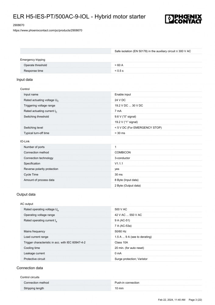 Phoenix Contact 2908670 technical document page 3