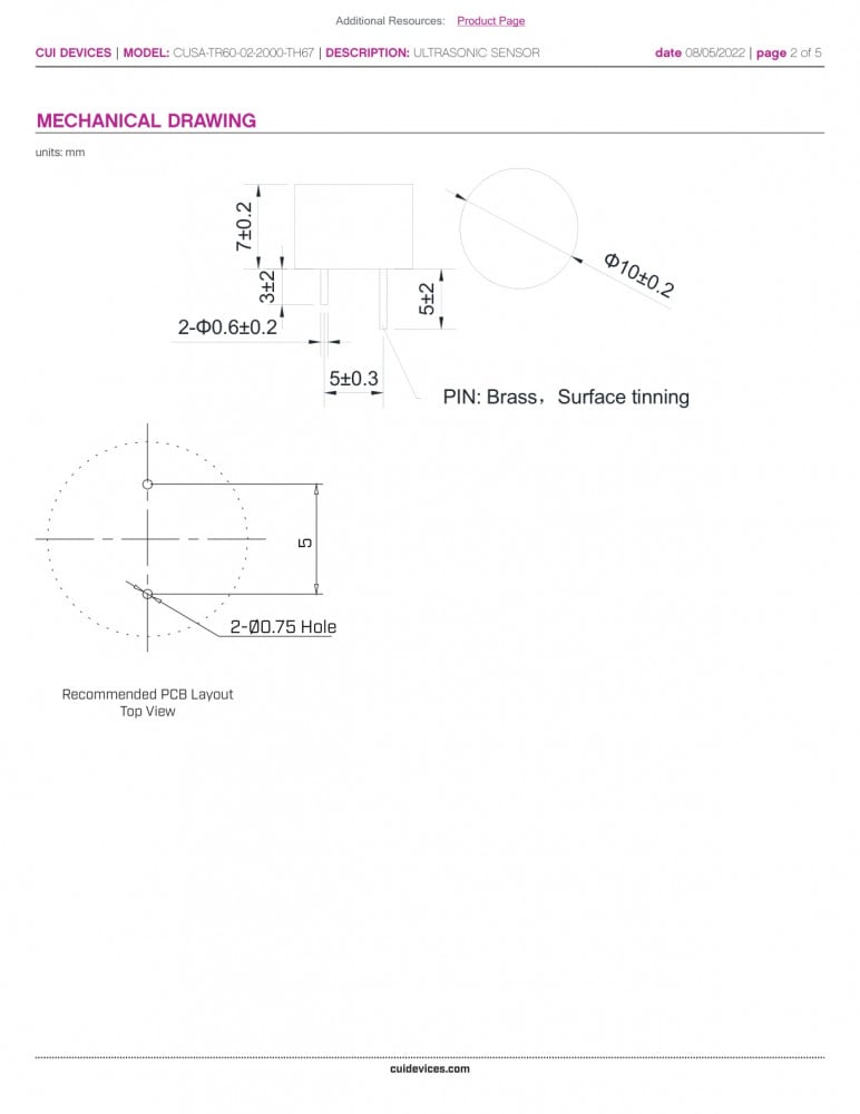 CUSA-TR60-02-2000-TH67 datasheet page 2