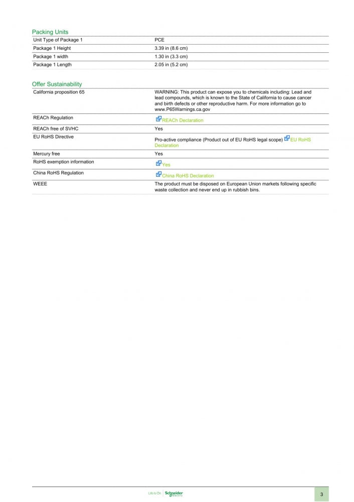 XB5AW35M5C0 technical document page 3