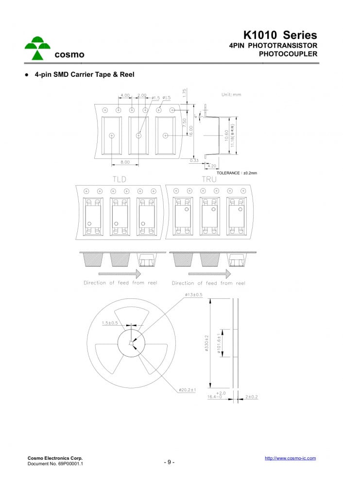 Cosmo K1010 datasheet page 9