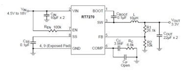 RT8287 - 3A, 21V 500kHz Synchronous Step-Down Converter
