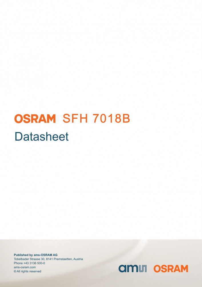 SFH 7018B datasheet page 1