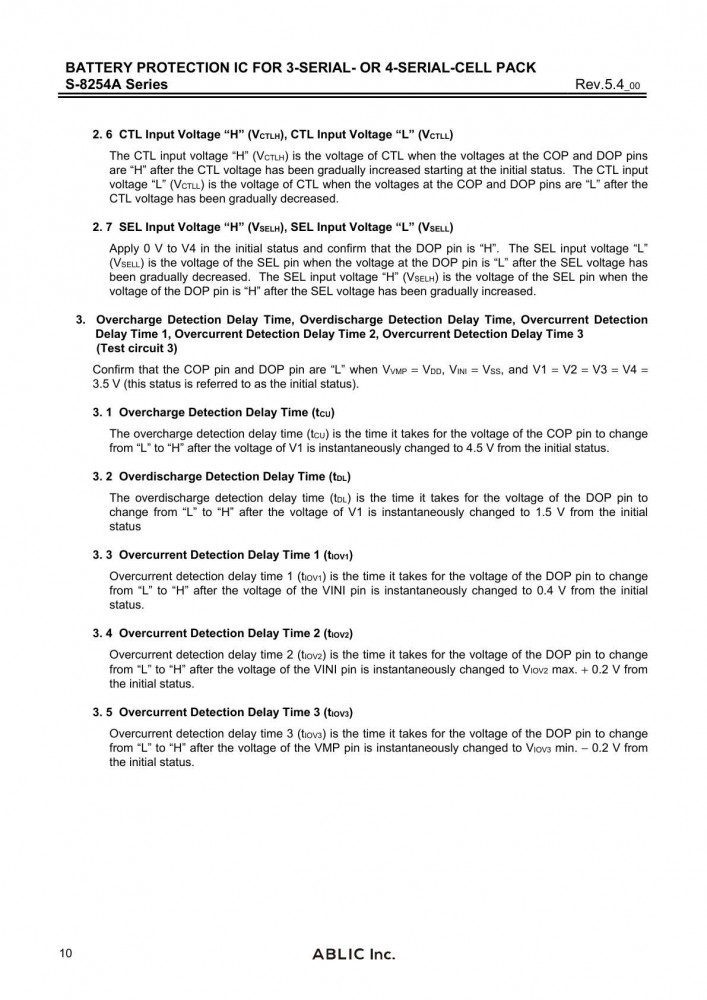 ABLIC S-8254A datasheet page 10