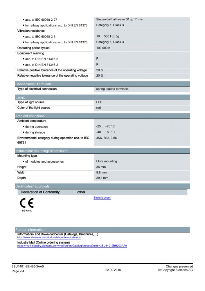 3SU14012BH203AA0 technical document page 2