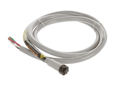 M12 Signal, A-Coded, Double-Ended Cordset with Knurled Hexnut, 4 Poles, Female (Straight) to Male (Straight), 22 AWG, Black Shielded TPU WSOR Cable, 2.0m (6.56') Length