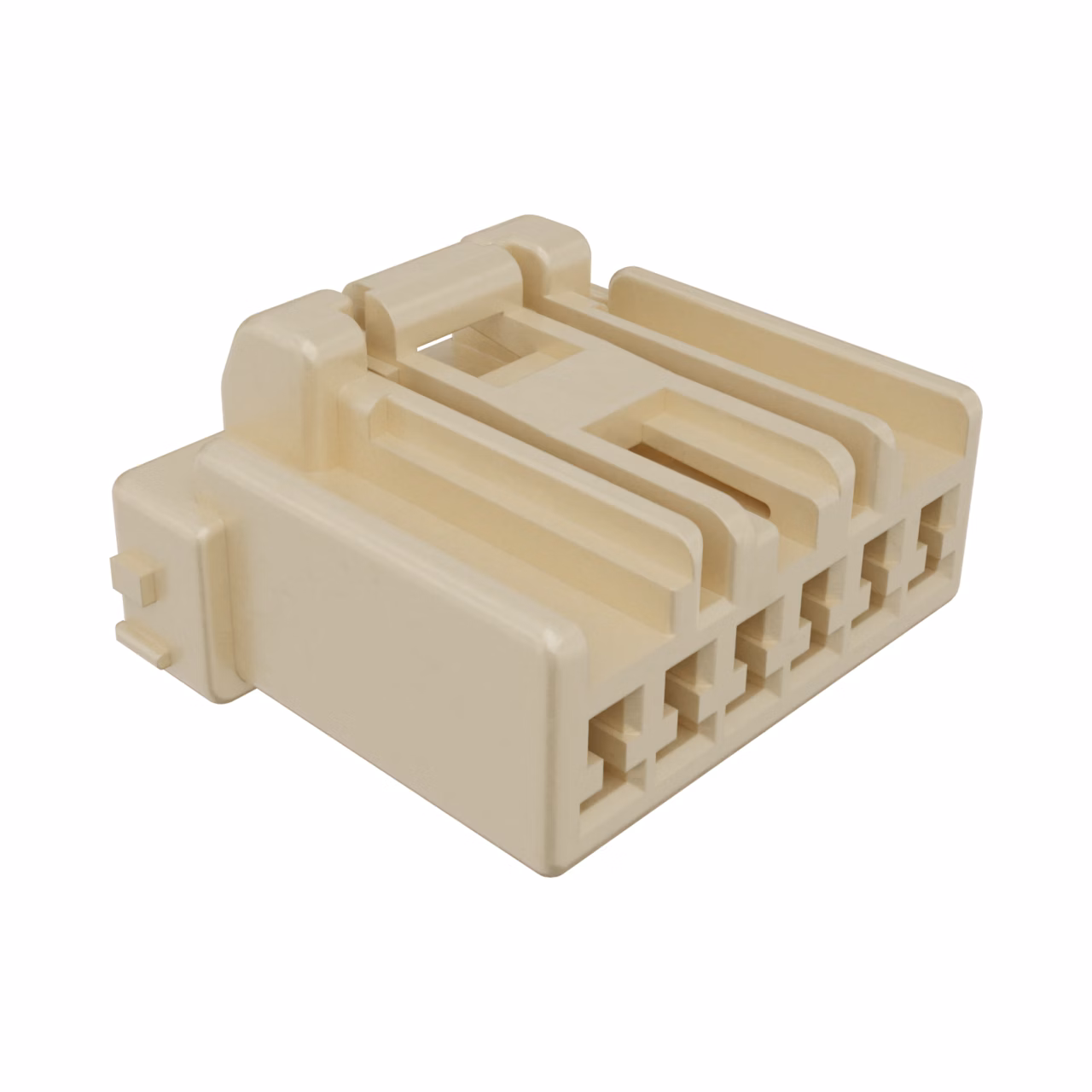 2.50mm Pitch CP-2.5 Mini Wire-to-Wire Receptacle Housing, Positive Lock, Single Row, 6 Circuits, Natural for sale