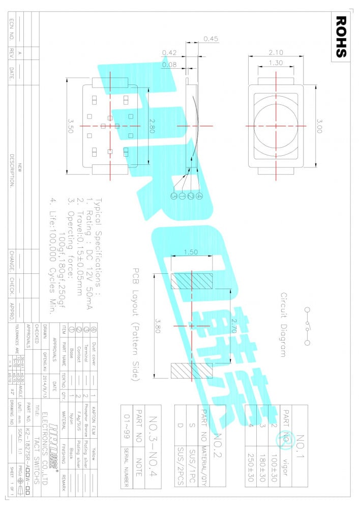K2-1827SR-A3DW-06 technical drawing page