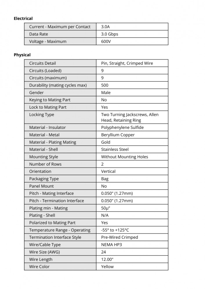 Technical document page 2 for MM-215-009-161-41WK
