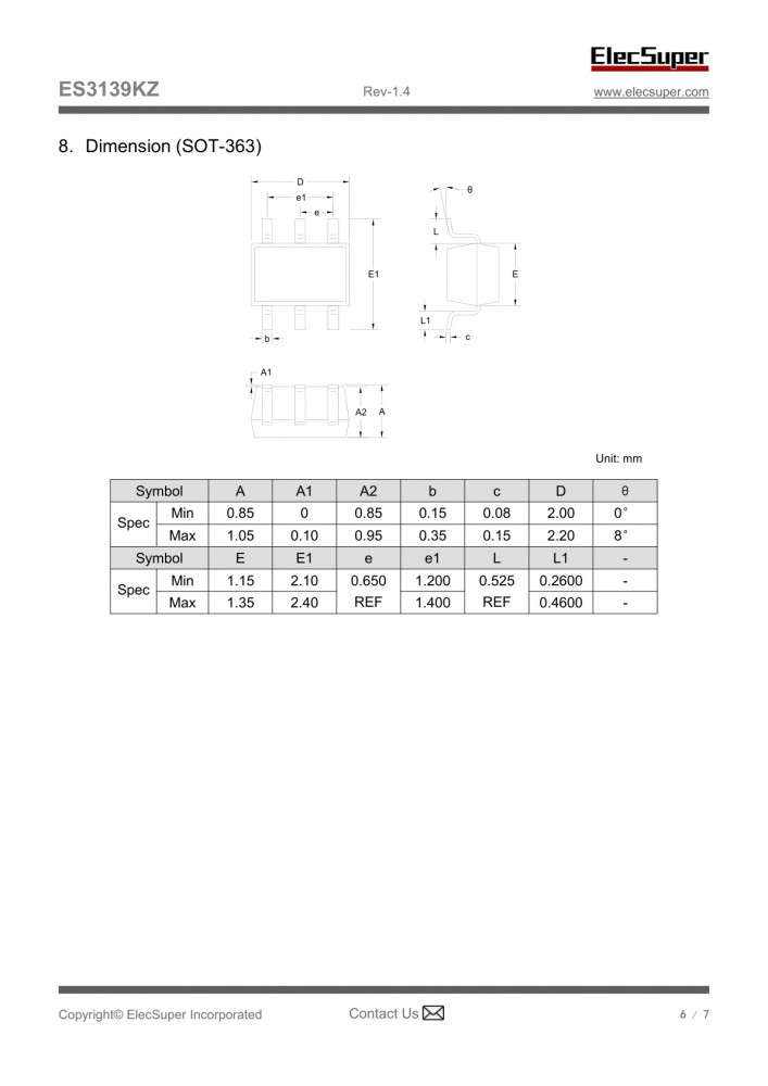 ES3139KZ datasheet page 6