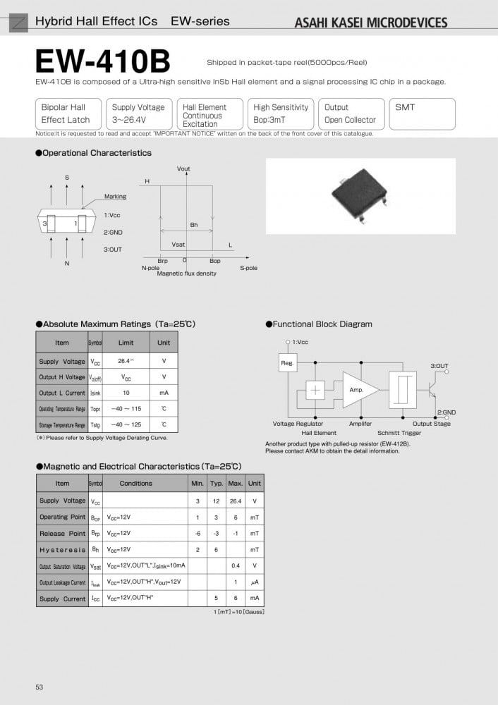 AKM EW410B datasheet page 1